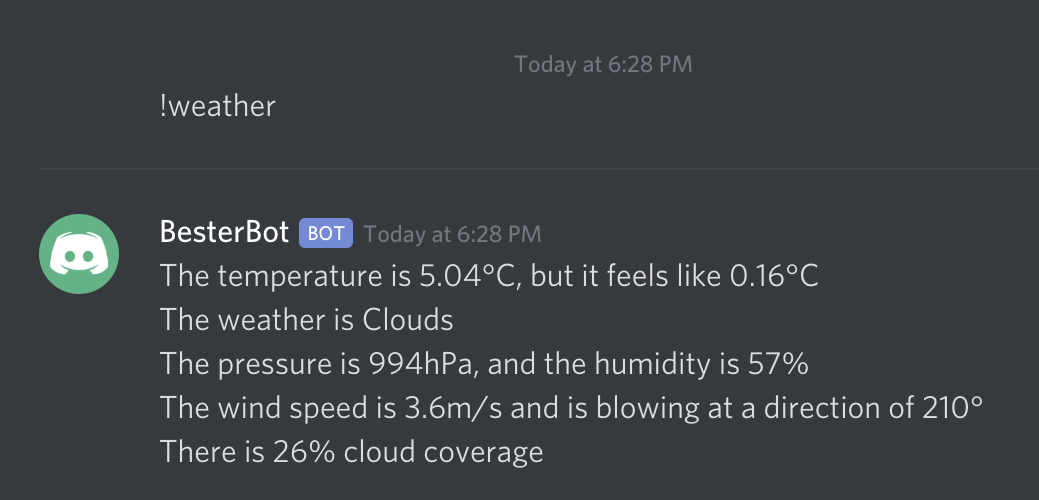 Creating a Discord Weather Bot - Ryan Bester's Blog Ryan Bester's Blog
